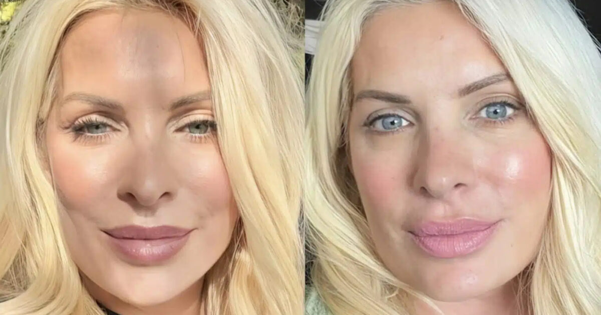 Η πιτσιρίκα Ελένη Μενεγάκη ποζάρει δίπλα από το χριστουγεννιάτικο ...